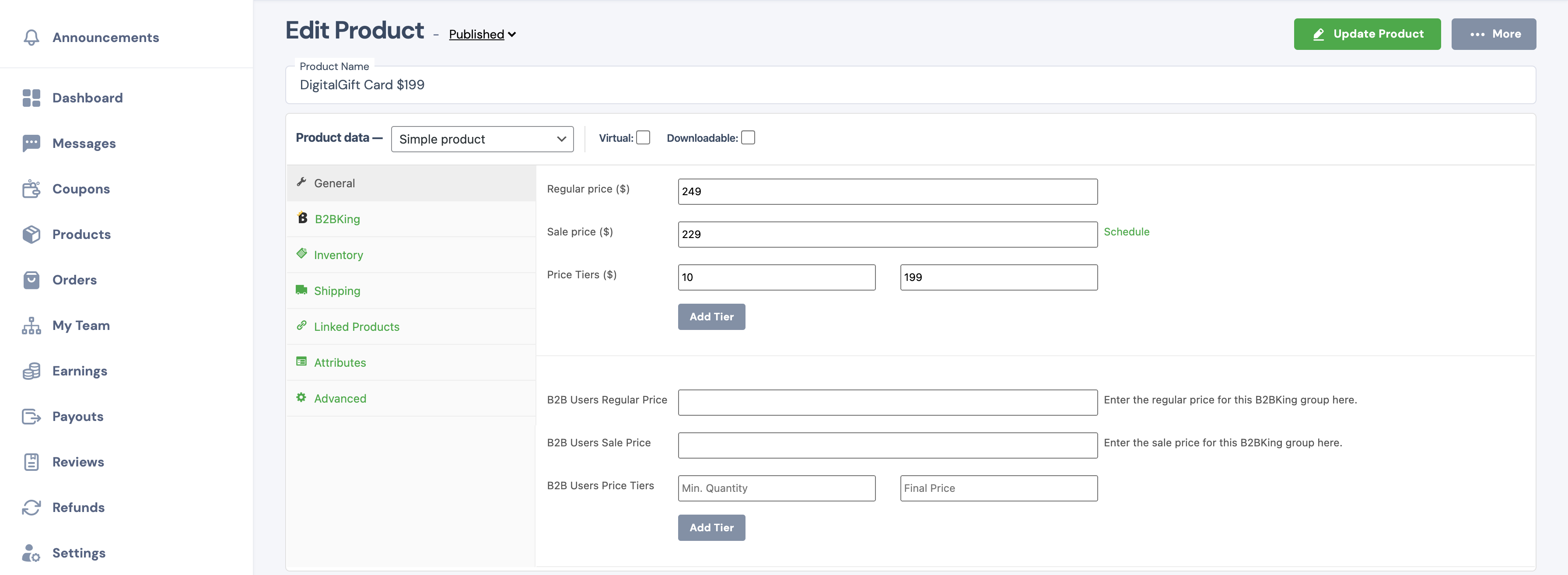 Vendor Product Management - MarketKing