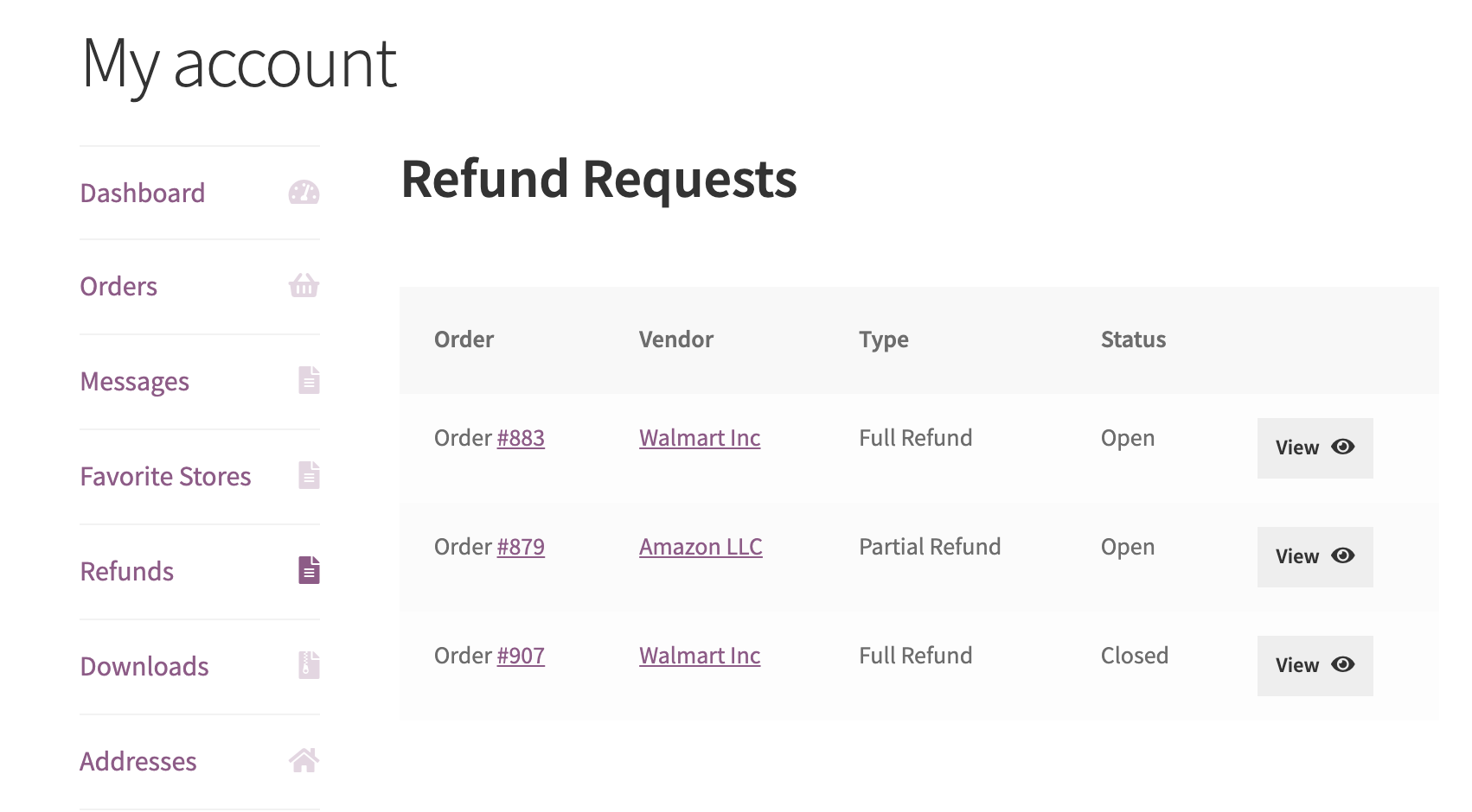 Refund Requests - MarketKing