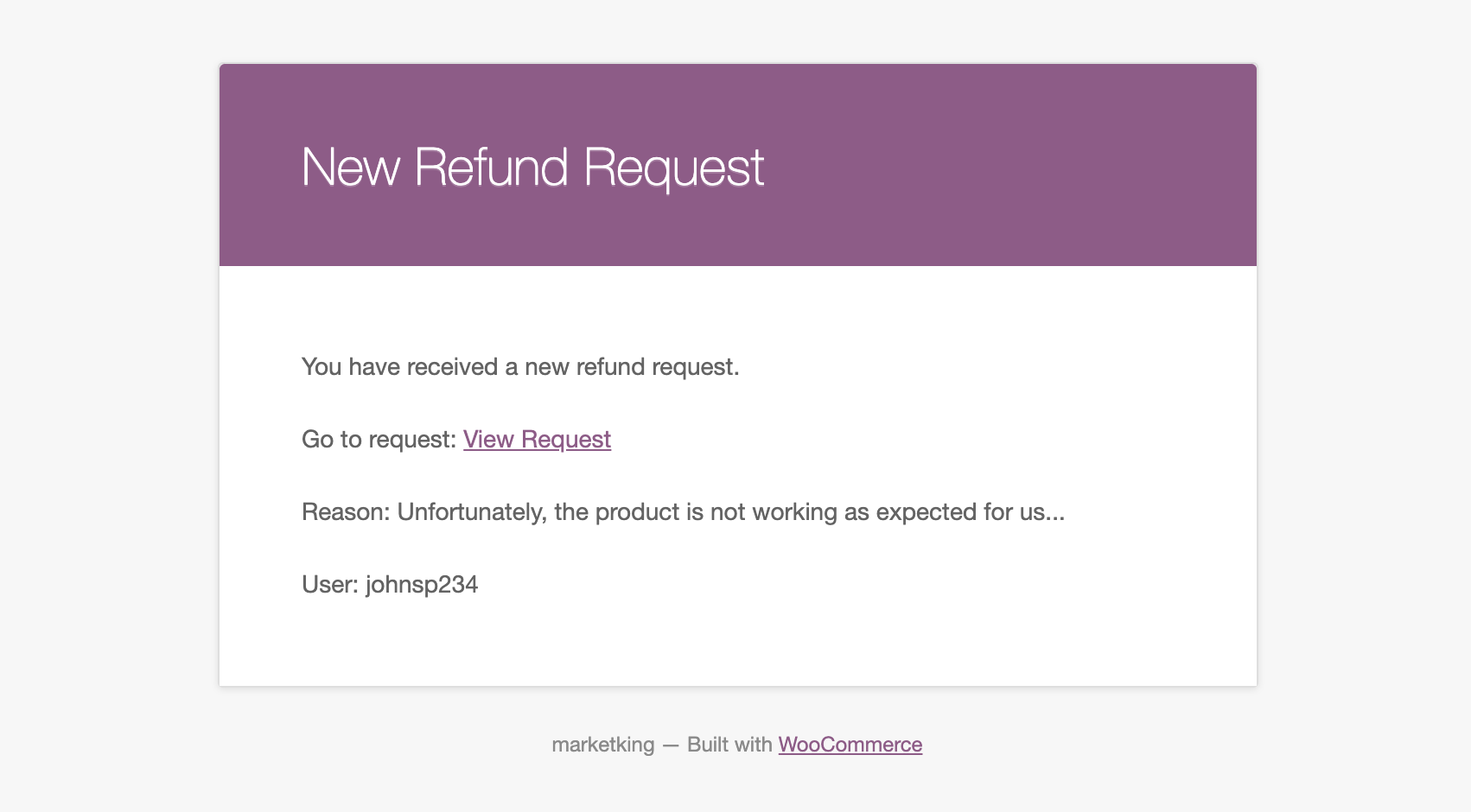 Refund Requests - MarketKing