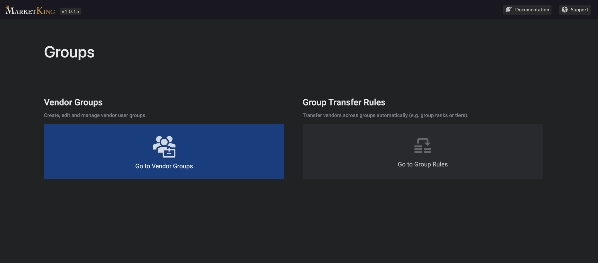 Vendor Groups, Memberships & Group Transfer Rules - MarketKing