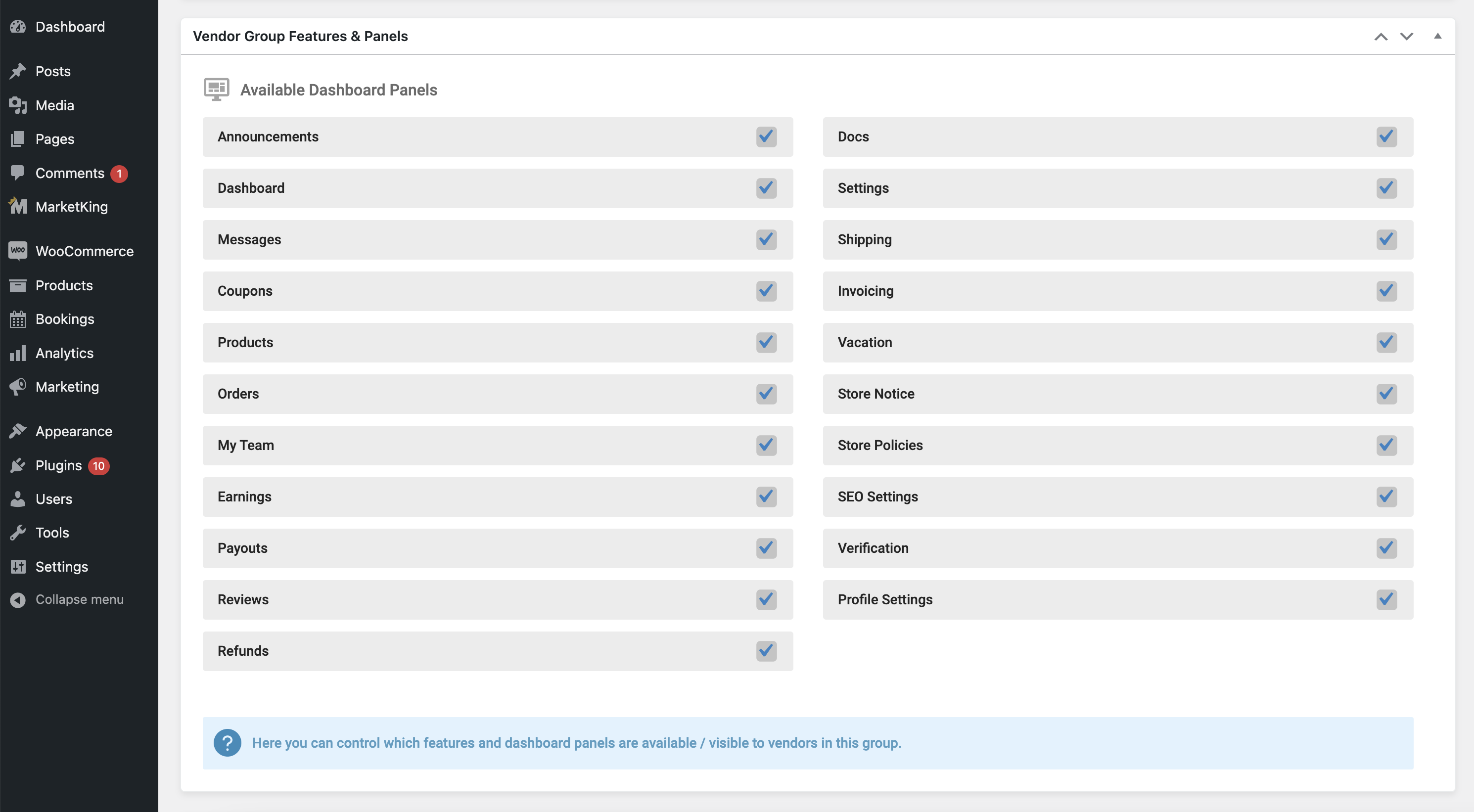 Vendor Groups, Memberships & Group Transfer Rules - MarketKing