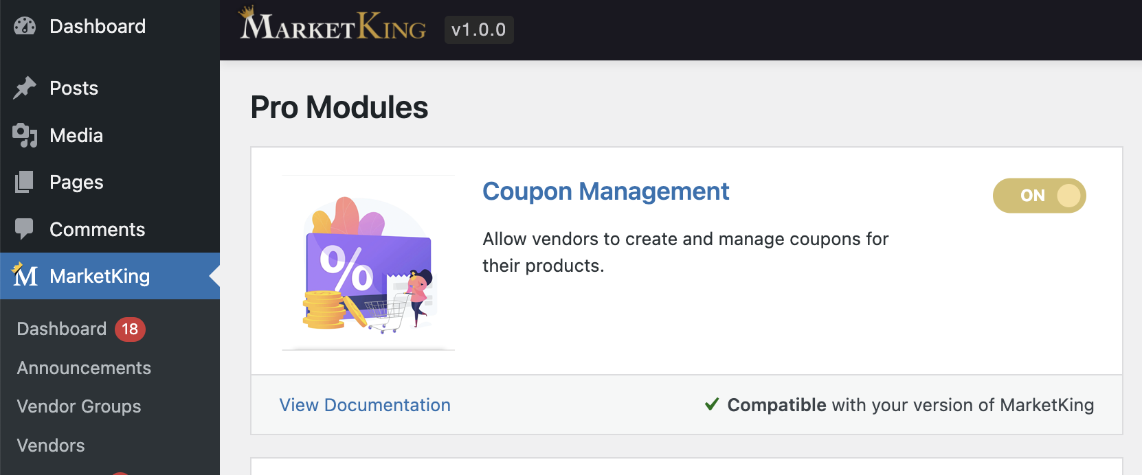 Vendor Coupon Management - MarketKing