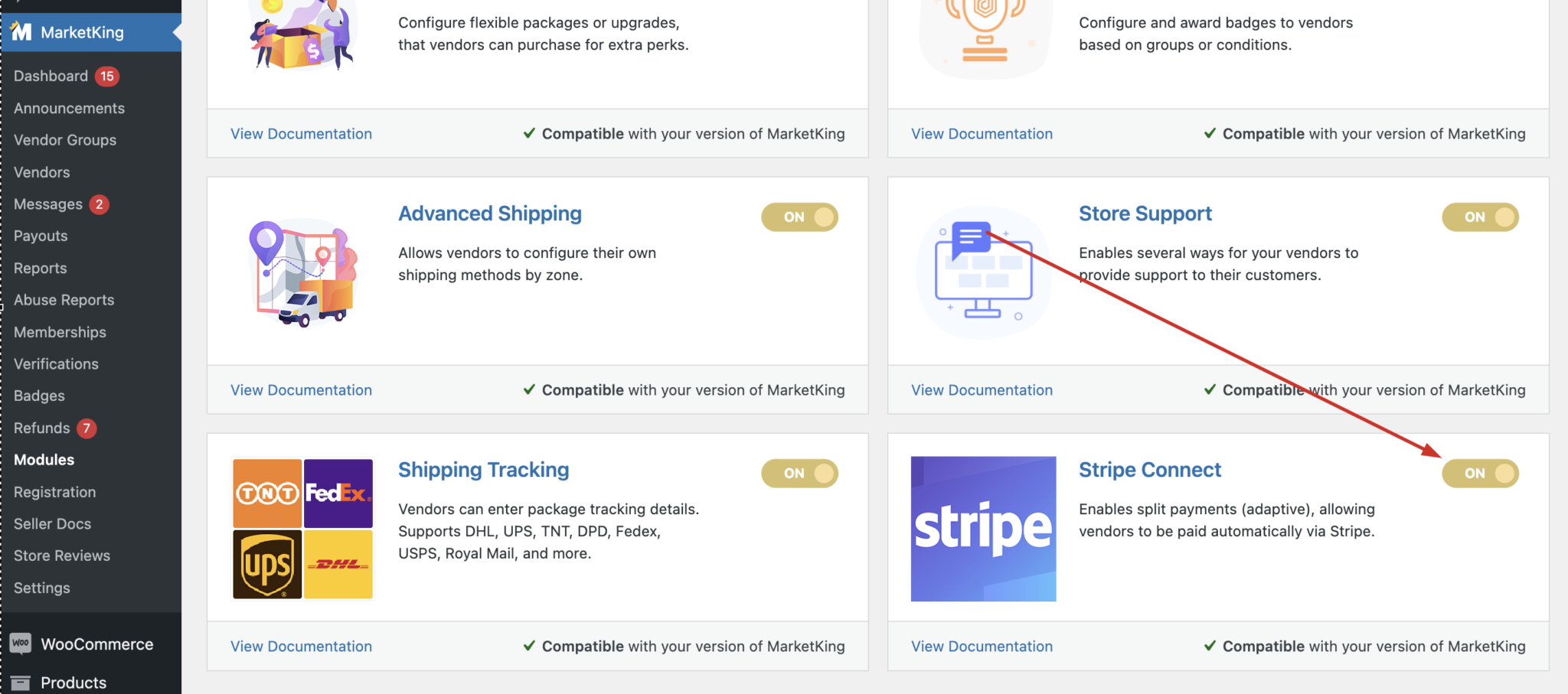 MarketKing Stripe Connect - Automatic Split Payments, Refunds, 3D Secure 2 Integration - MarketKing